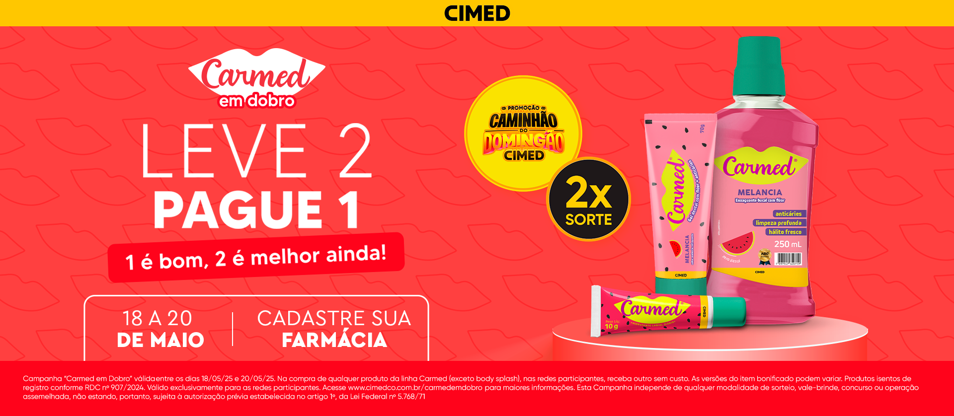 Cadastro Carmed dobro – Cimed & CO